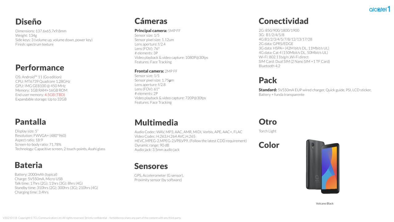 #Argentina – Alcatel presenta el 1 Plus en el país