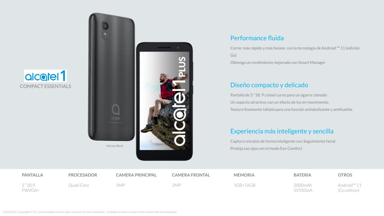 #Argentina – Alcatel presenta el 1 Plus en el país